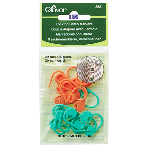 Clover Locking Stitch Markers - Golden Dragon Store